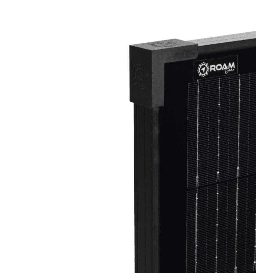Glass Solar Panel | Roam Gear | 12V Slimline Black (20mm Frame ...