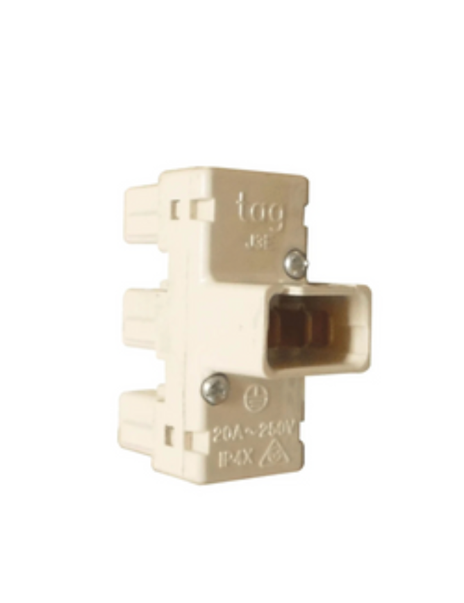 CMS 3 Way Adaptor Beige for Caravan 240 Electrics – VanFit Campers PTY LTD
