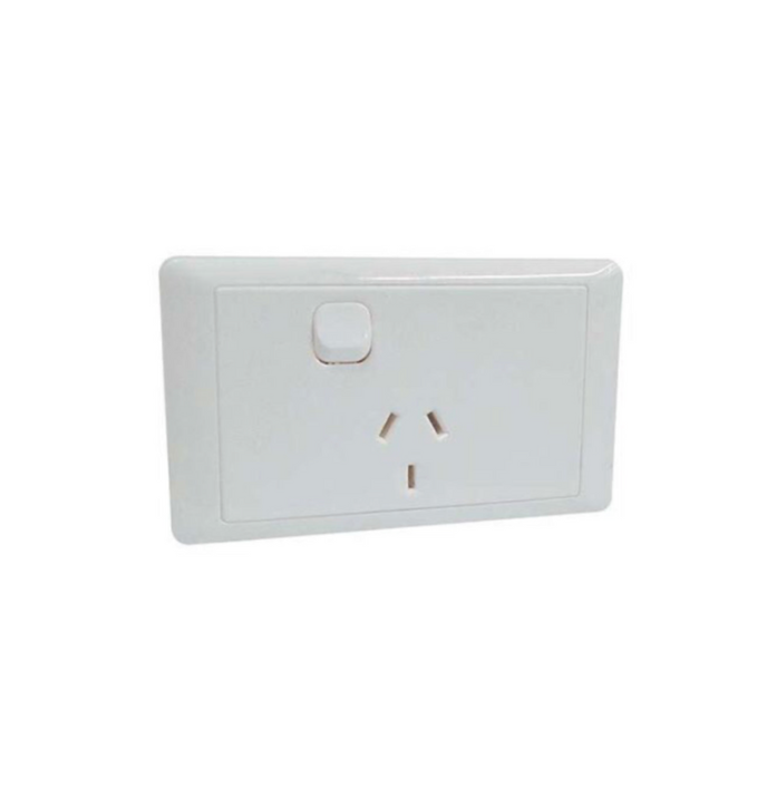 CMS Single White Power Points. J16.1nw – VanFit Campers PTY LTD